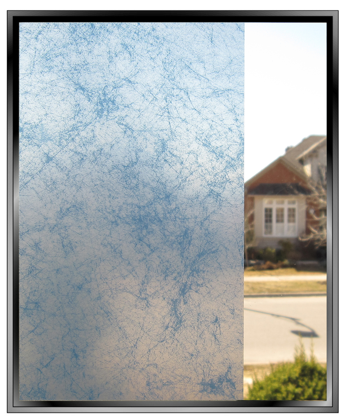 Blue Smoke Decorative Privacy Window Film