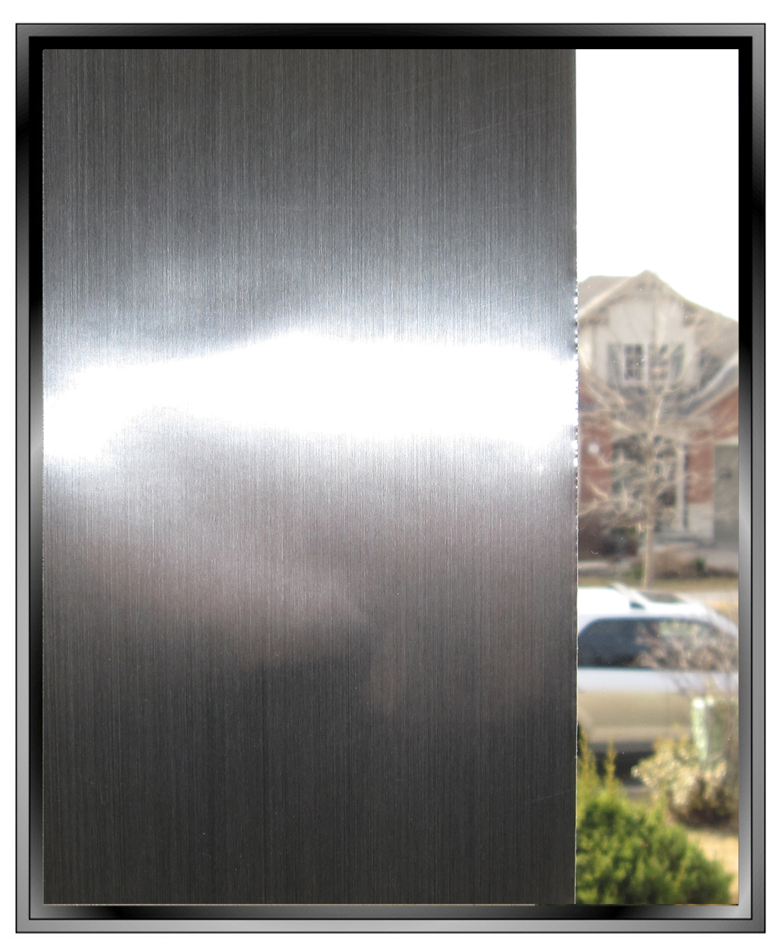 Brushed Stainless Steel Decorative Privacy Window Film