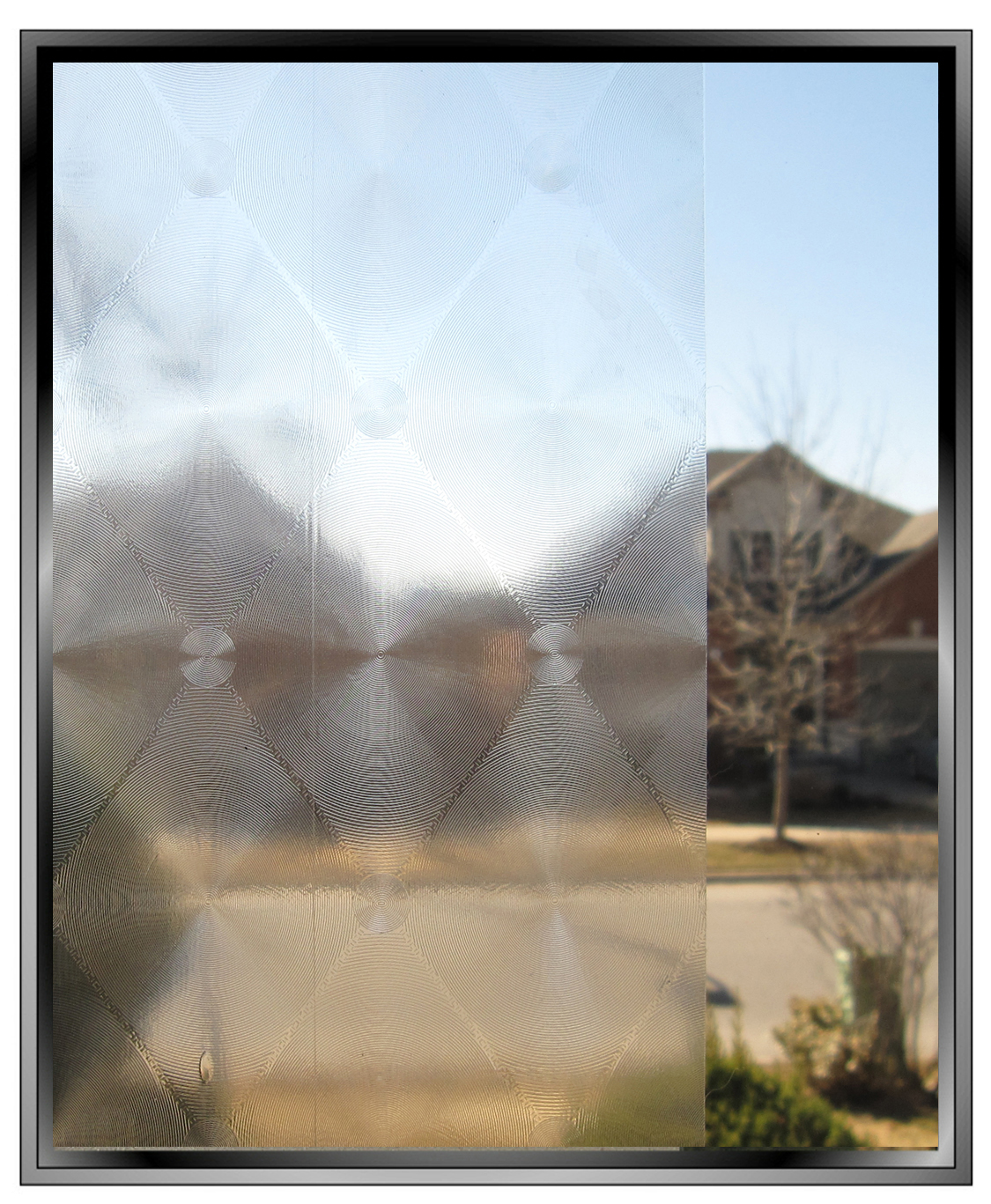 Diamonds Embossed Decorative Privacy Window Film