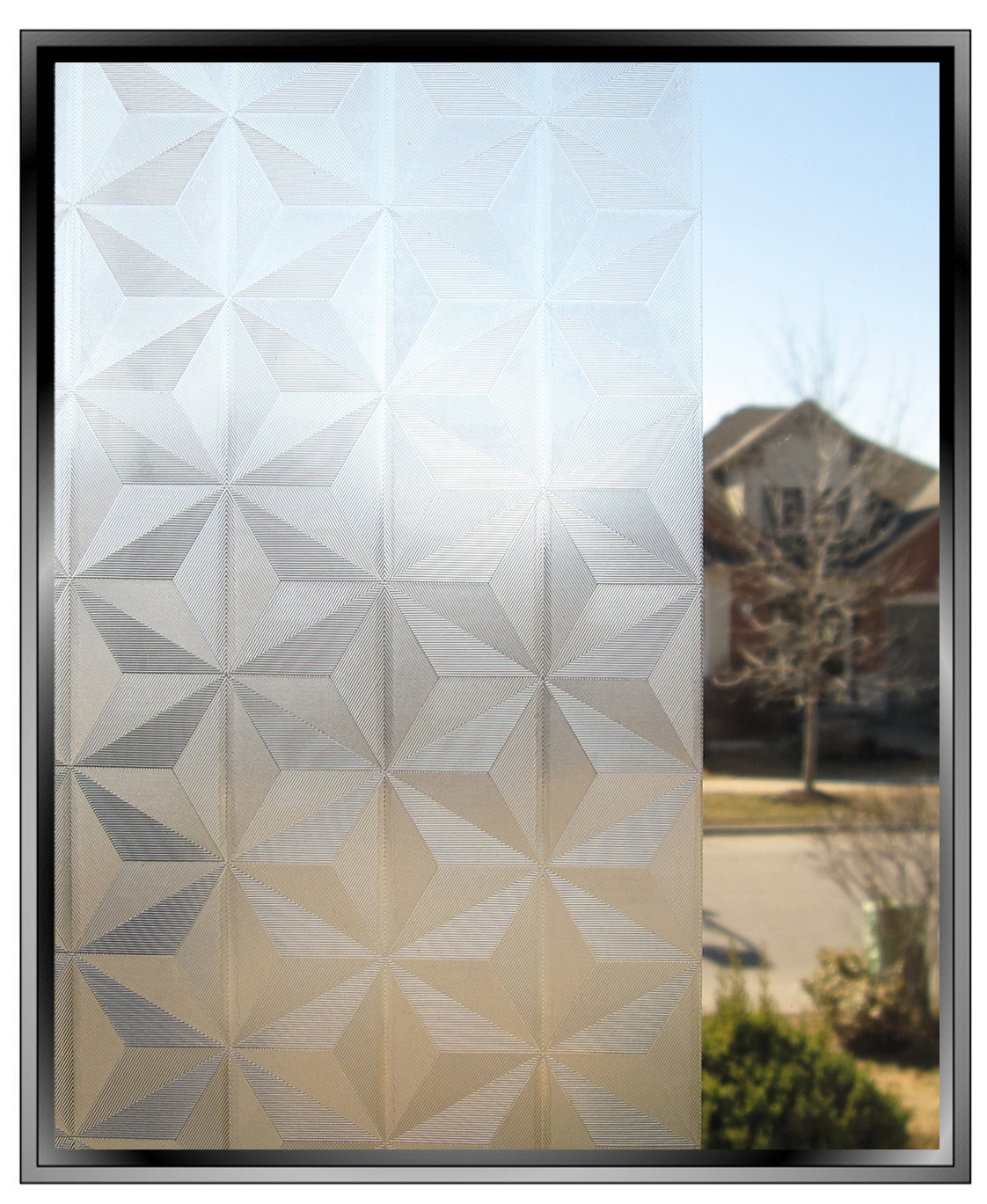 "Stars" Embossed Pattern Decorative Privacy Window Film